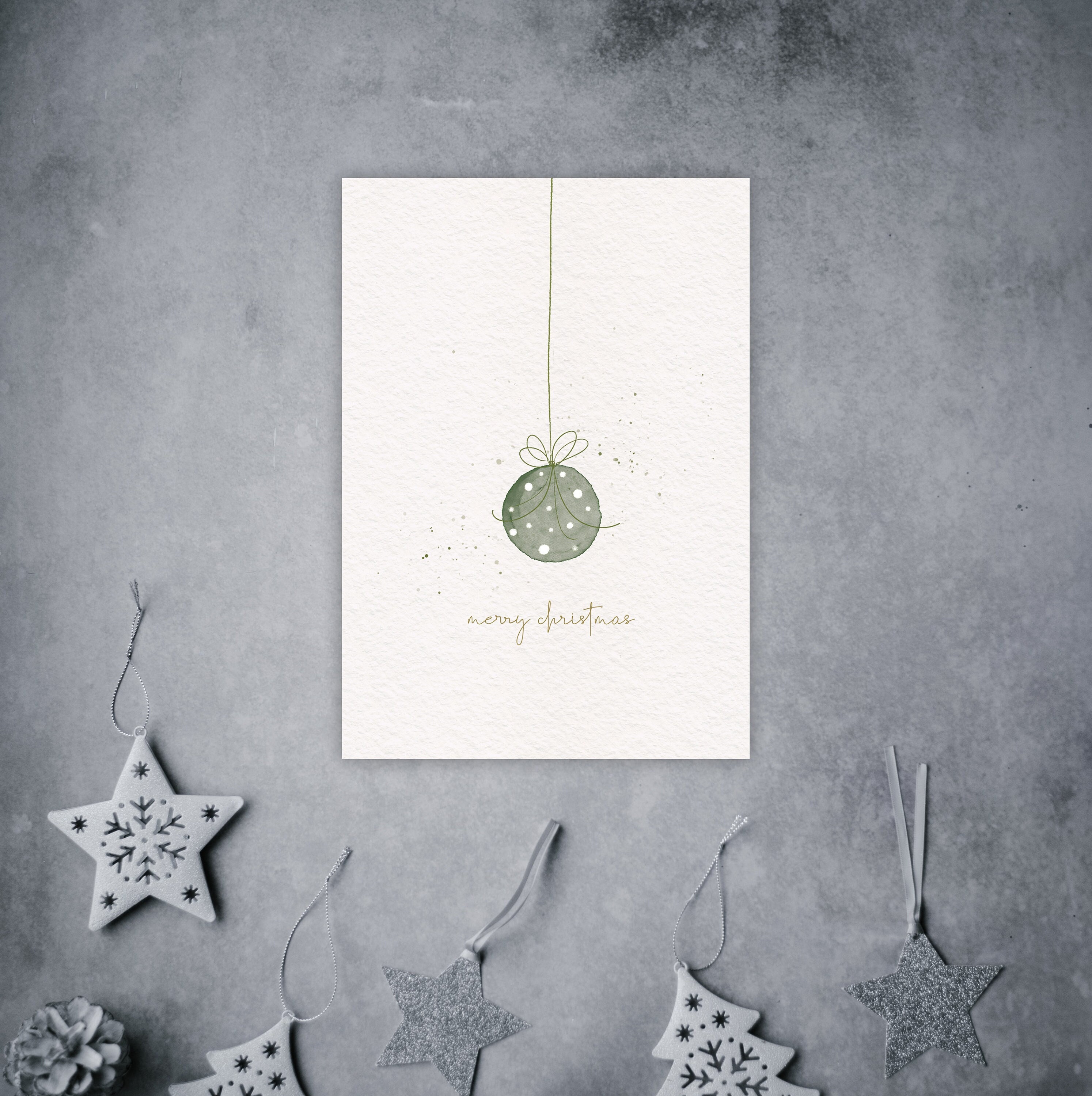 Individual Christmas Card | Hand Illustrated Watercolour | Luxury ...