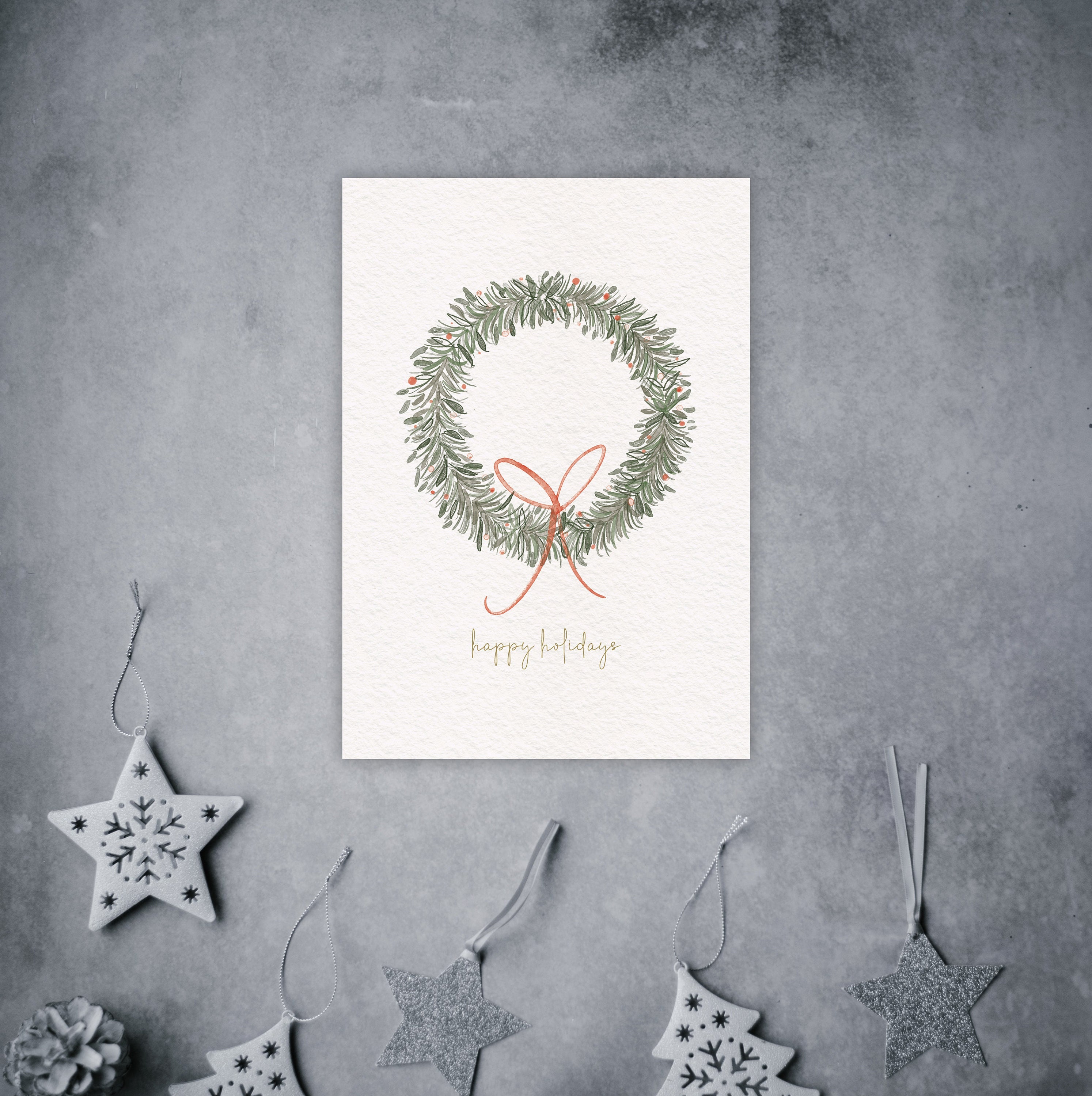 Individual Christmas Card | Hand Illustrated Watercolour | Luxury ...