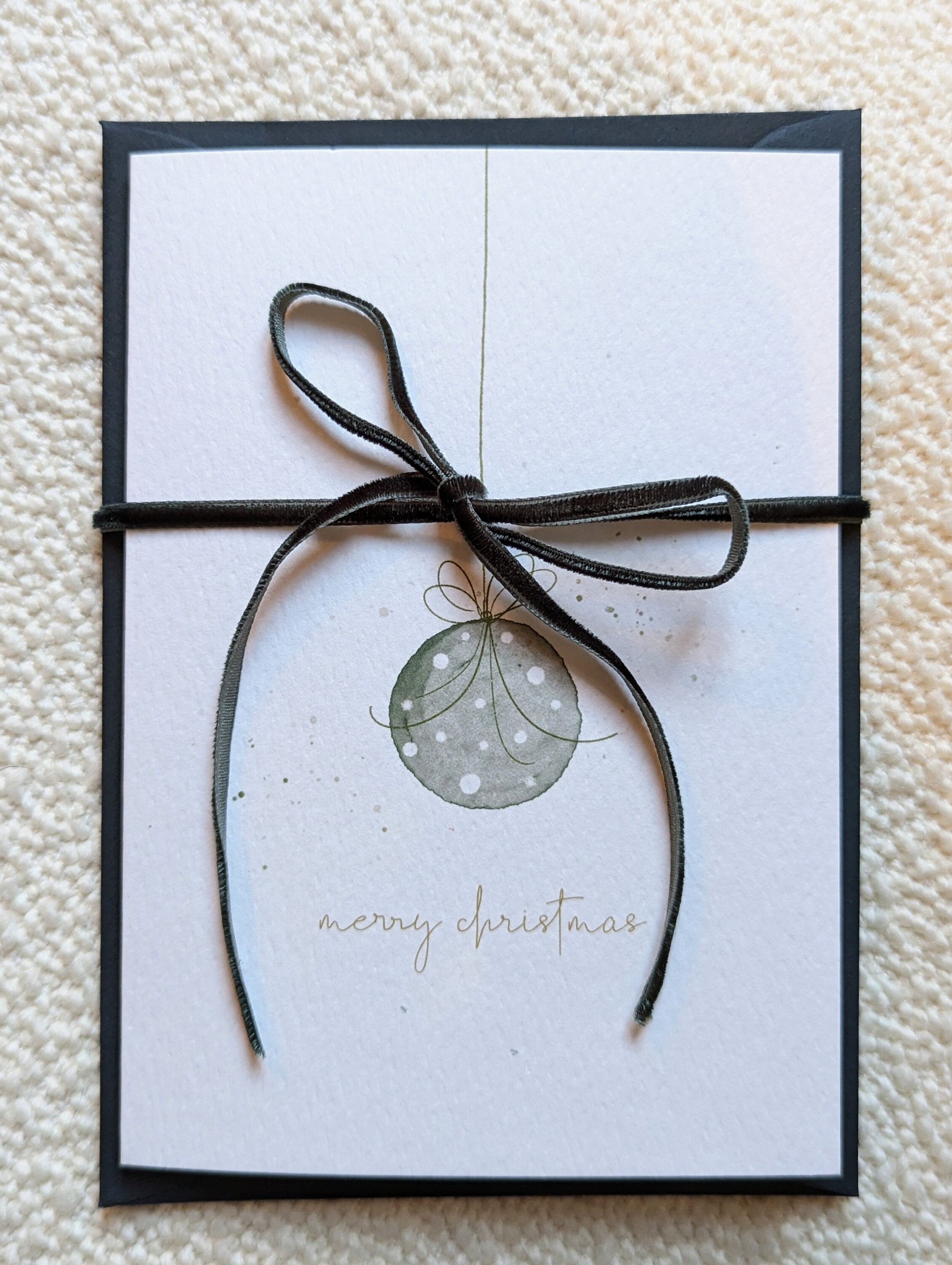 Individual Christmas Card | Hand Illustrated Watercolour | Luxury ...