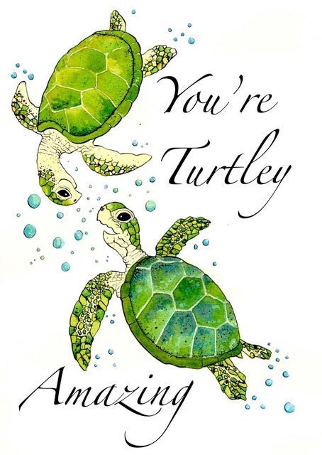 Turtle Card, Totally Amazing, Fun Turtle, Anniversary, Love, Bestie ...