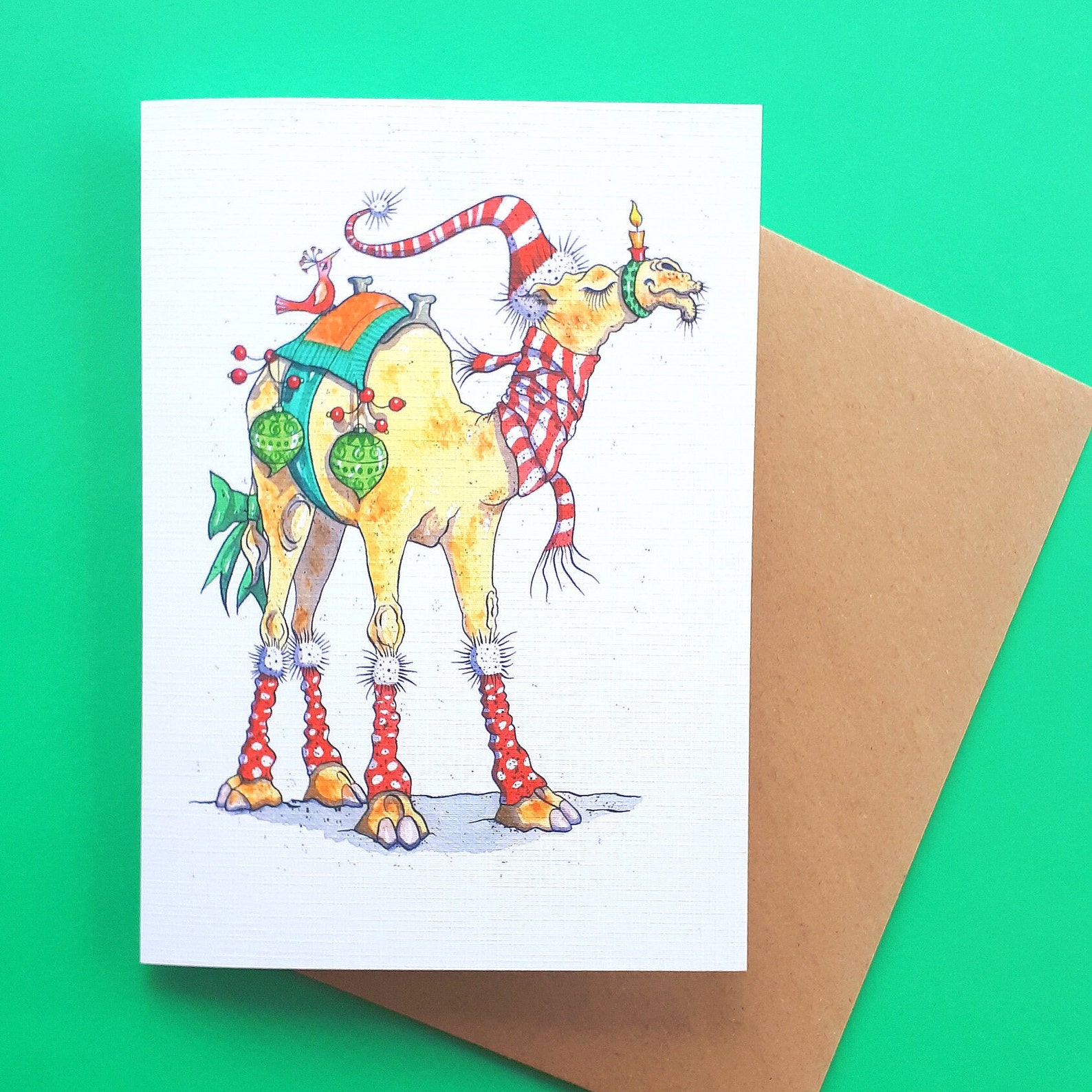 Camel Christmas Card, Fun Charity Card, Macmillan Cancer Card, Happy ...