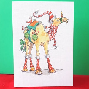 Camel Christmas Card, Fun Charity Card, Macmillan Cancer Card, Happy ...