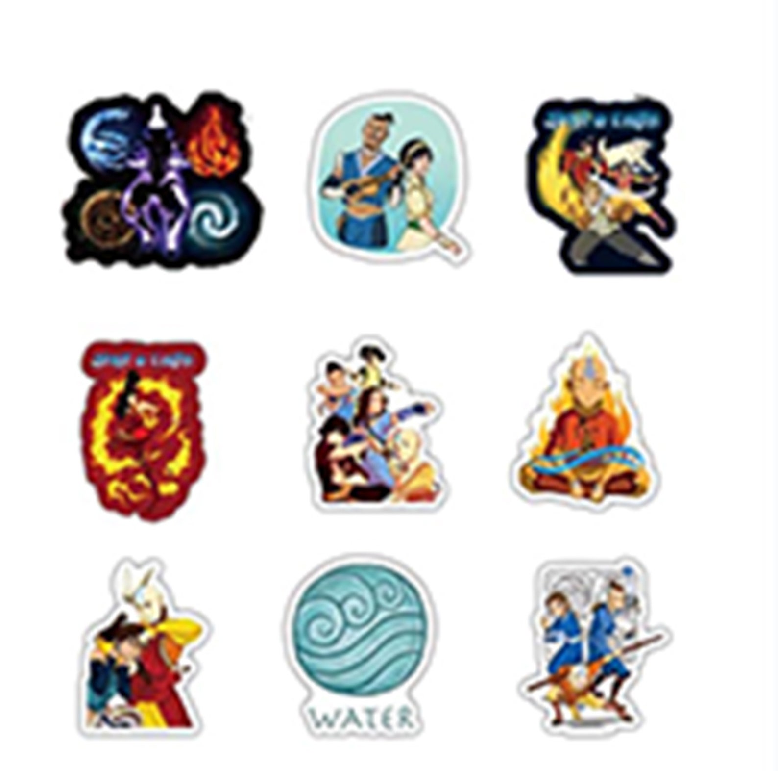 Avatar The Last Airbender Matte Vinyl Stickers Anime Avatar | Etsy