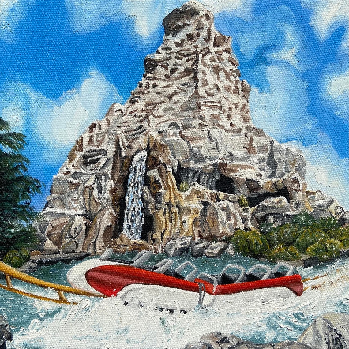 Matterhorn Bobsled Ride Oil Painting Print - Etsy