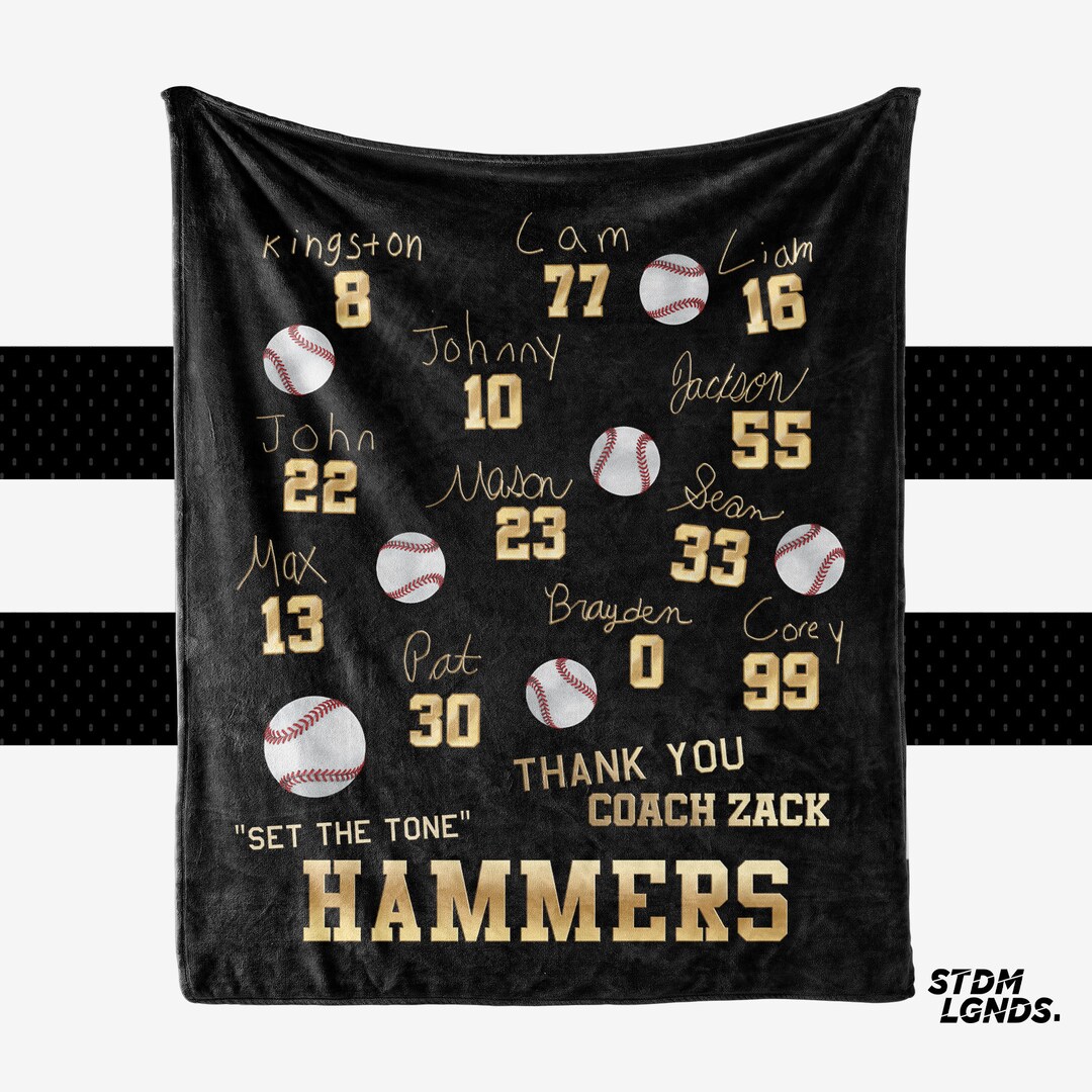 Sharpie Signature Personalized Blanket; Any Sport and Many Background ...