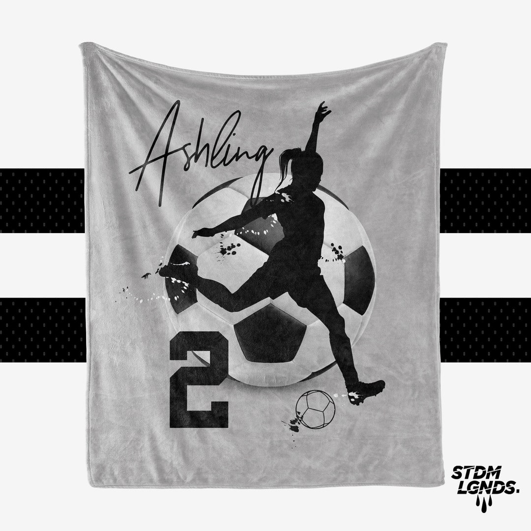 Personalized Soccer Ball With Female Kicker, Many Colors to Choose From ...