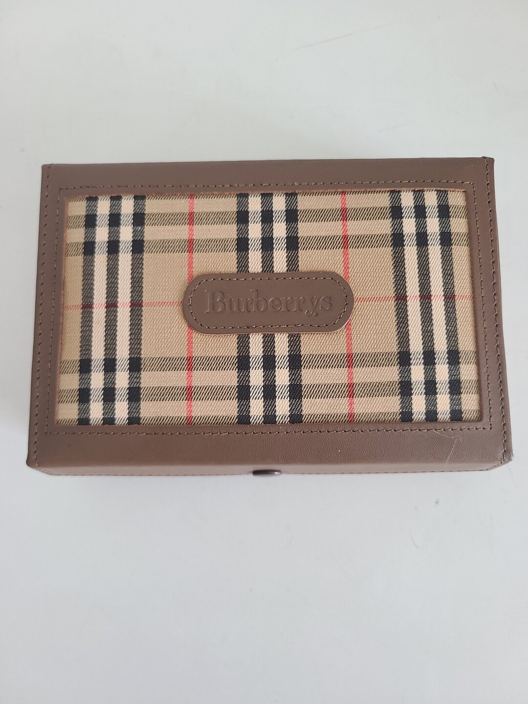 Super Rare Vintage Authentic Burberry Playing Card Set in Leather Box ...