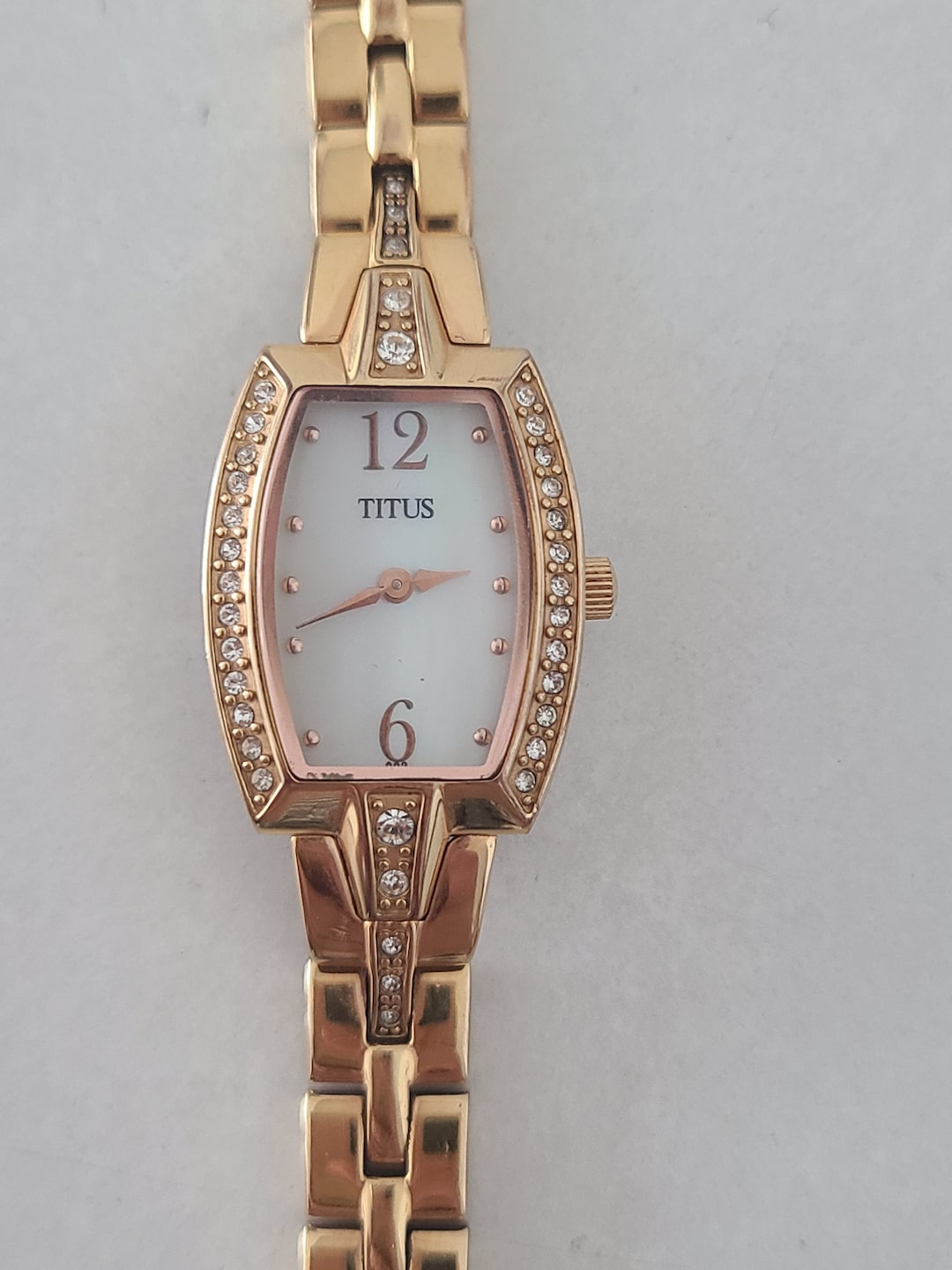 Authentic Vintage TITUS Gold Plated Crystal Watch - Etsy