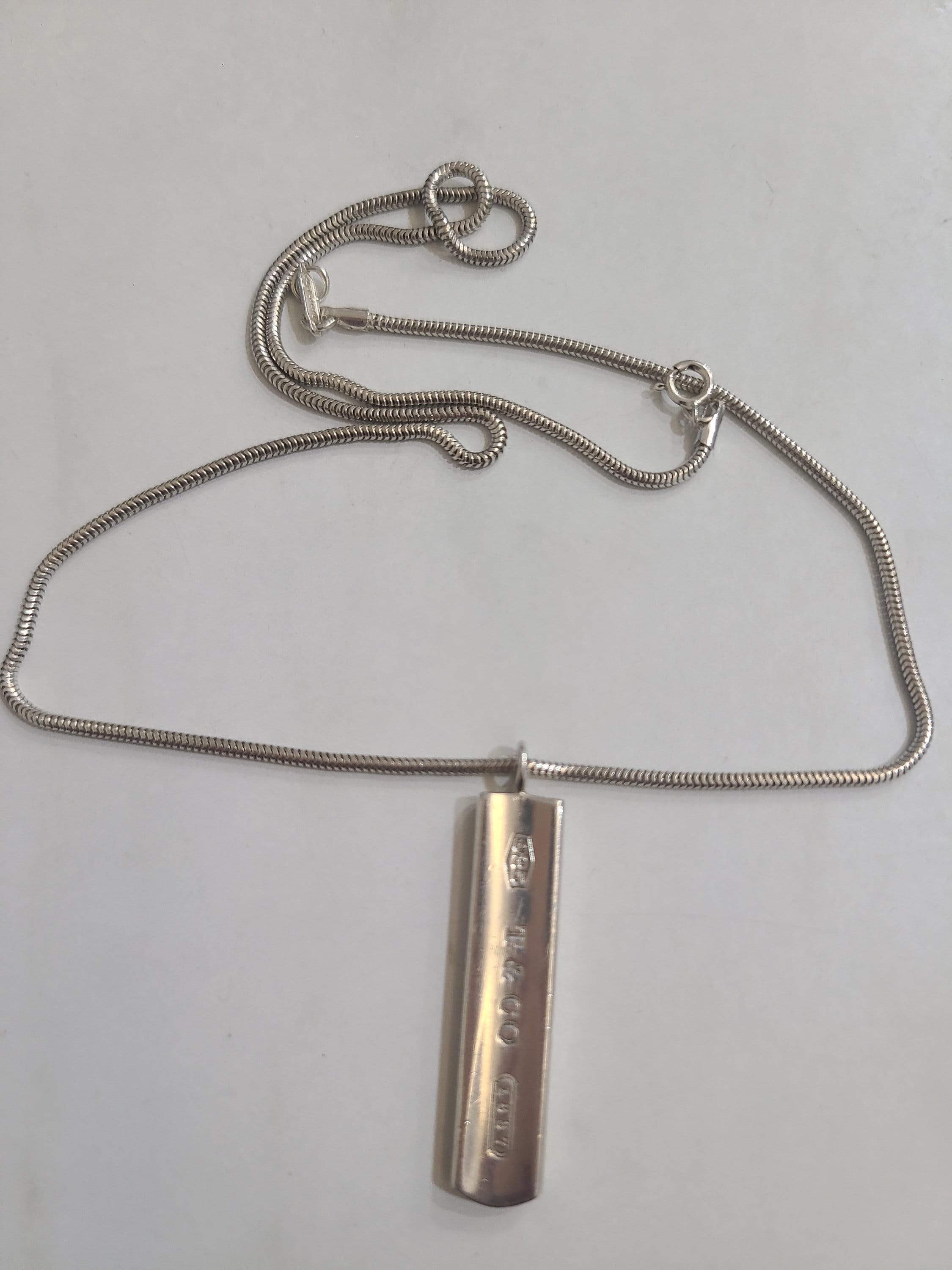 Vintage Tiffany & Co Sterling Silver T Bar Necklace - Etsy