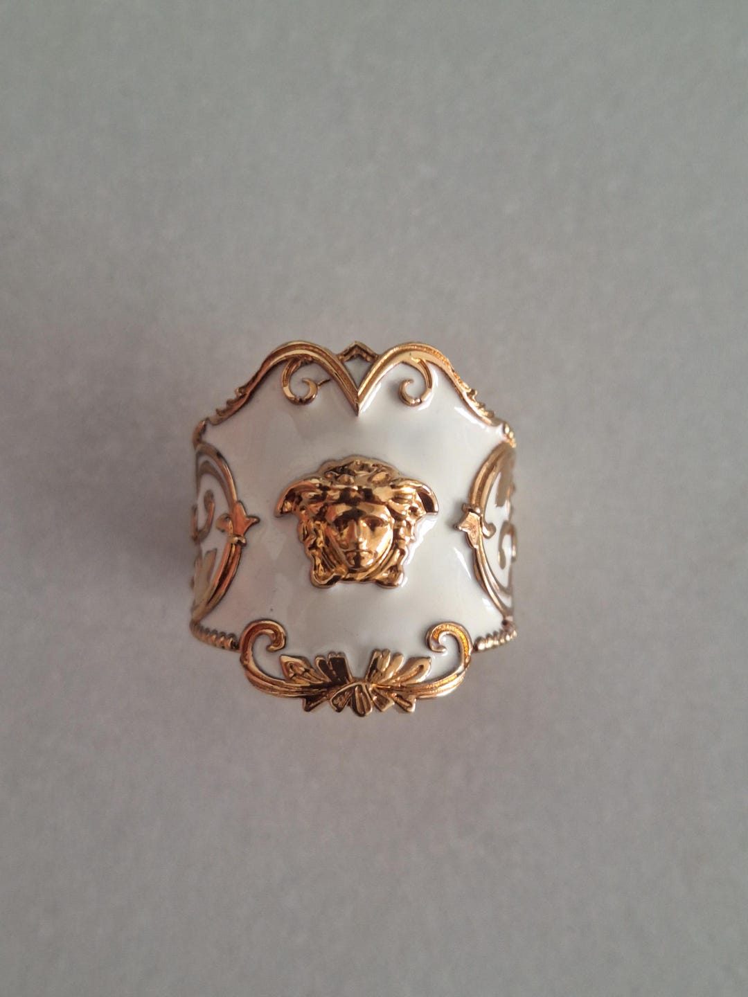 Versace Medusa Enamel Statement Ring - Etsy