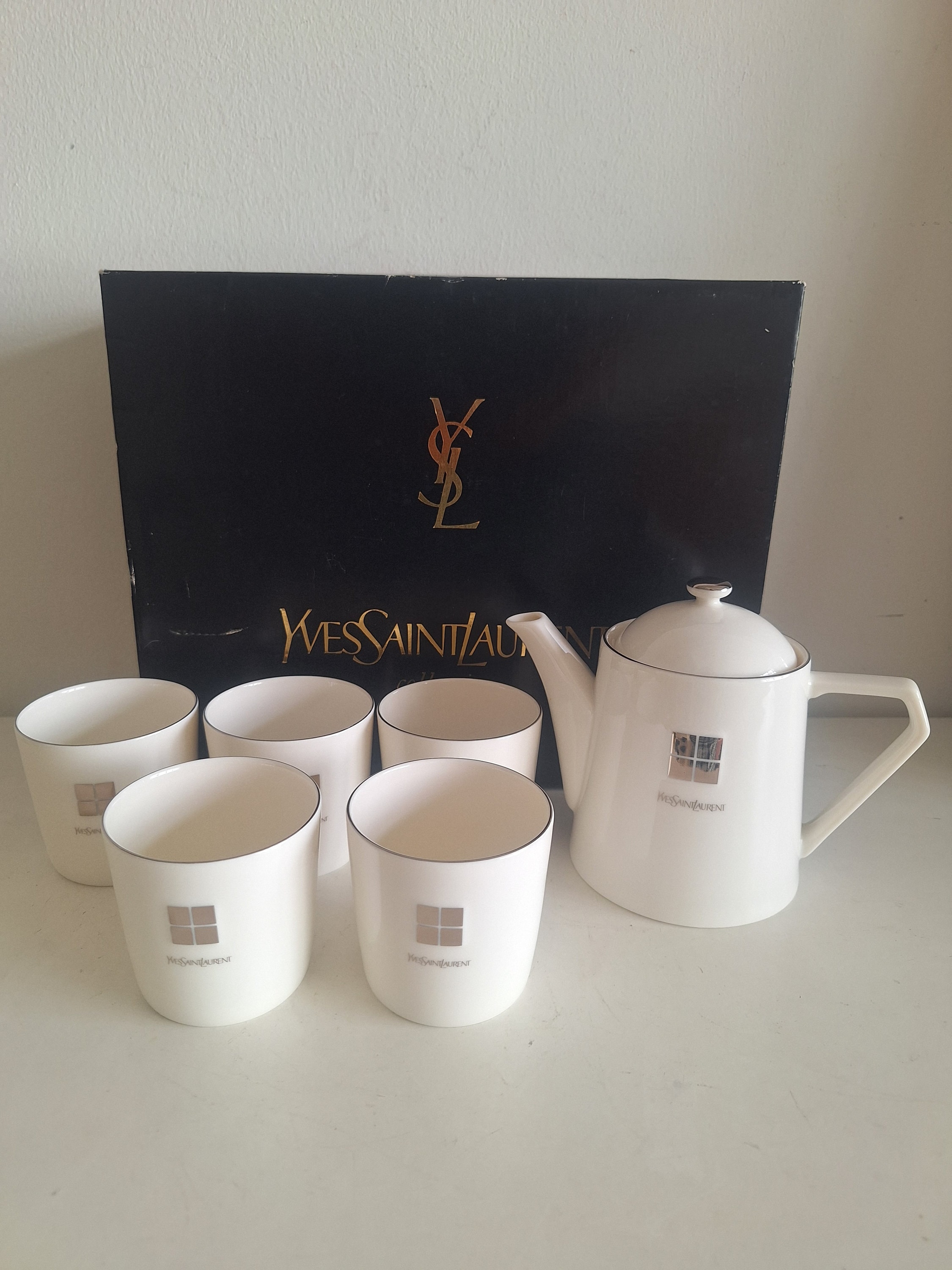 Rare Vintage YSL Yves Saint Laurent Collectable Tea Cup Set - Etsy