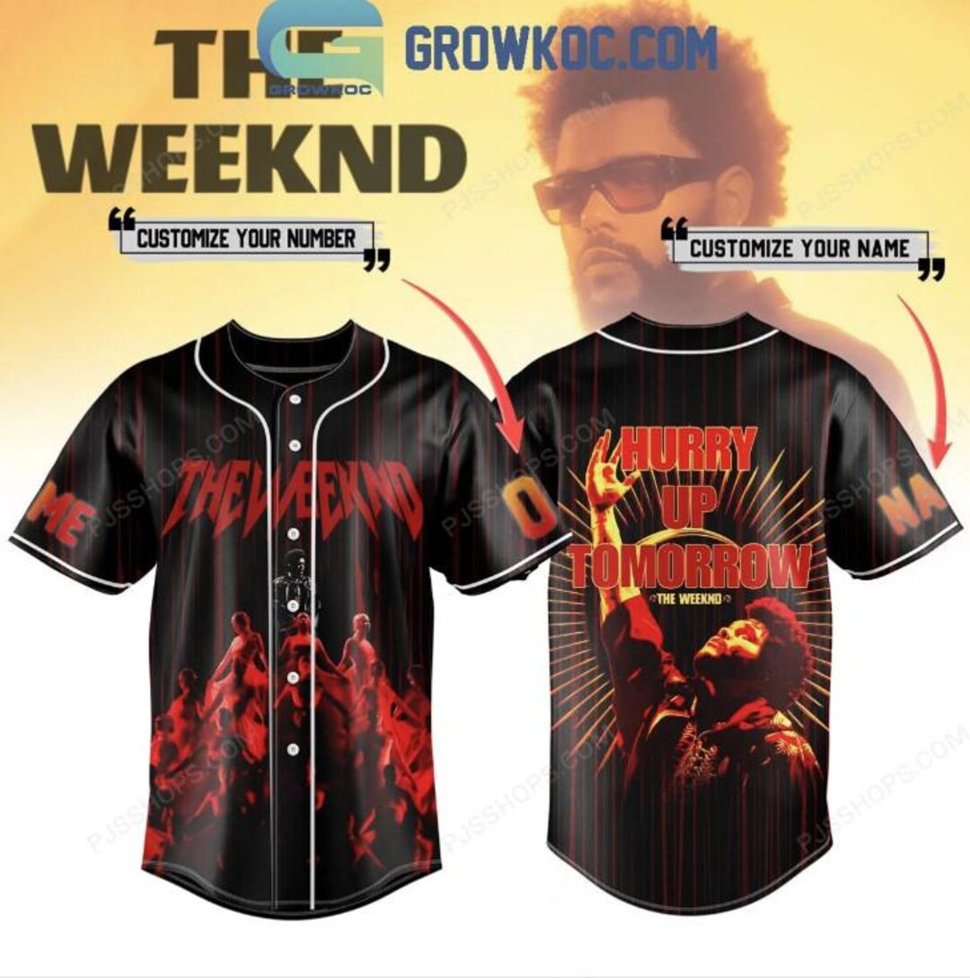 Personalized the Weeknd Jersey, Hurry up Tomorrow Tour Fan Apparel - Etsy
