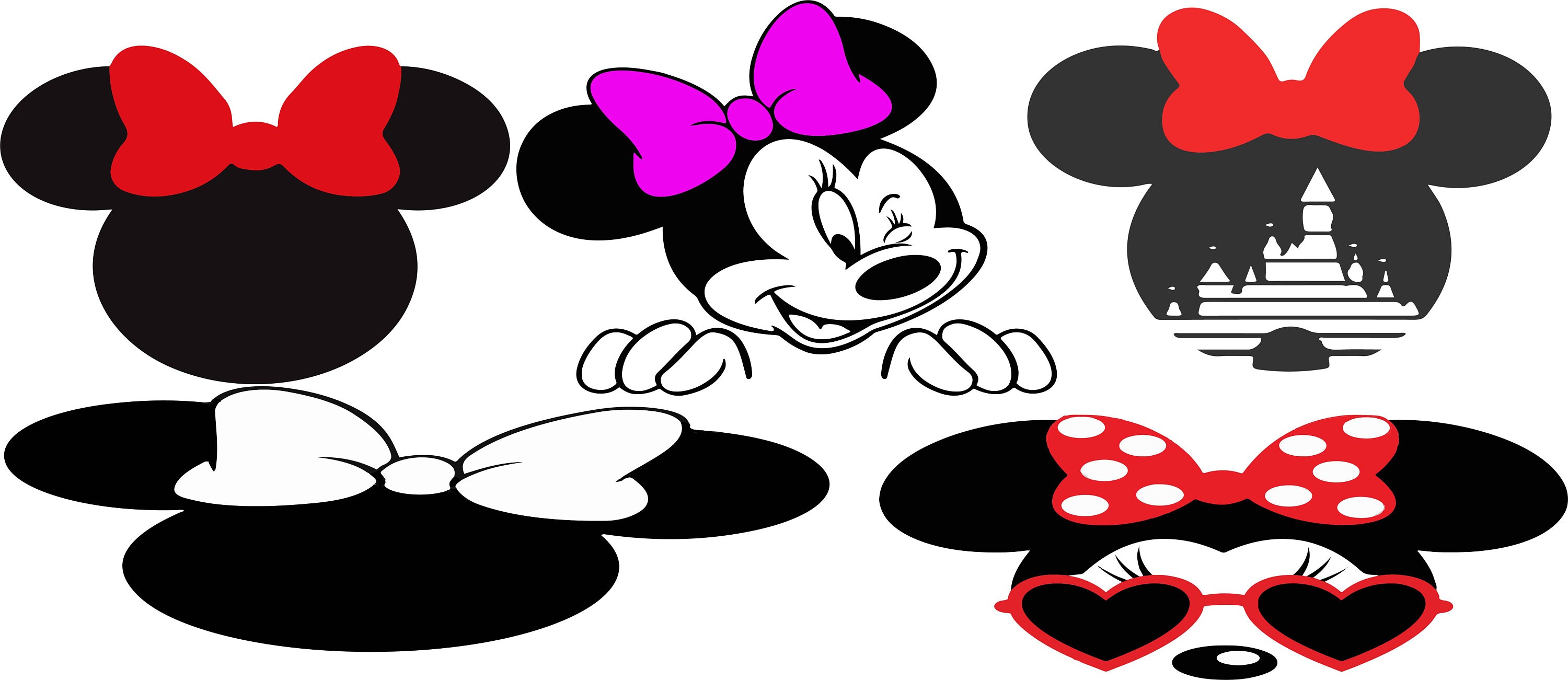 Mickey Mouse Svg Minnie Mouse Svg Mickey Head Minnie Bow