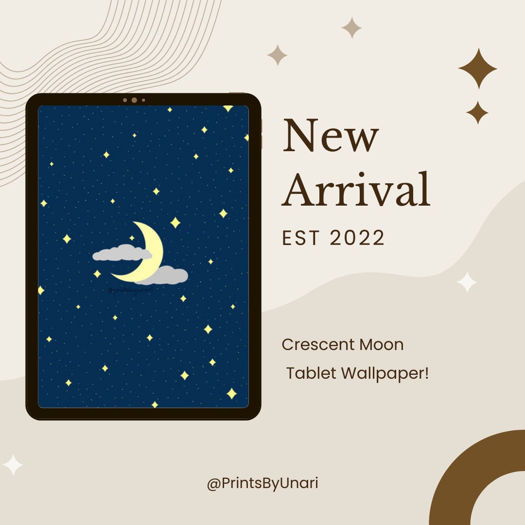 Tablet Wallpaper- Crescent Moon - Etsy