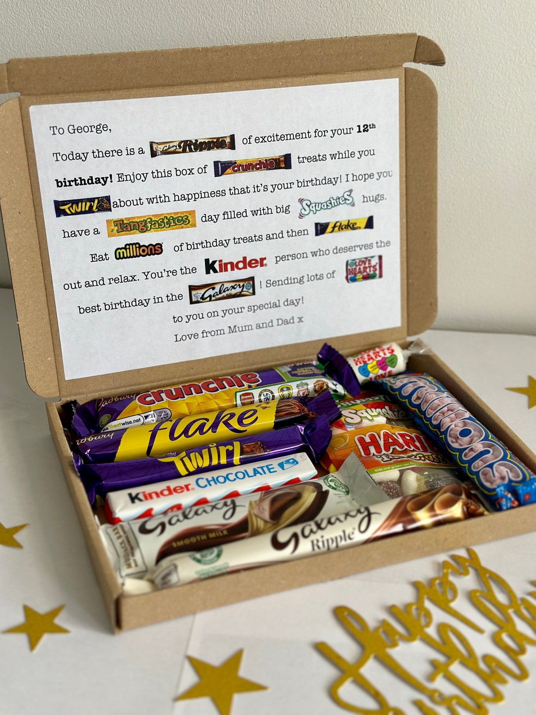 Personalised Any Age Birthday Treat Box - Etsy