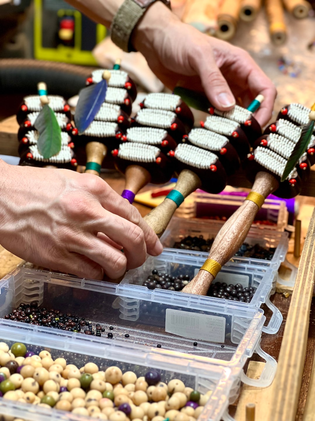 Traditional 4 Natural Seeds Amazonian Rattle Gift Rattle Sound Healing ...