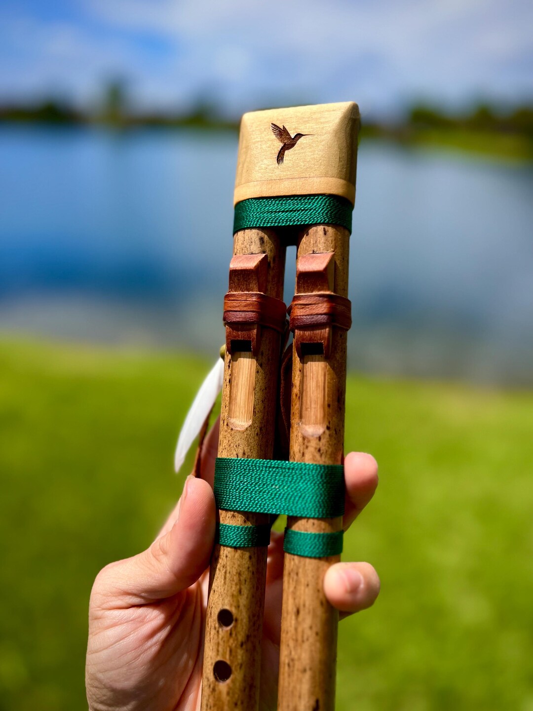 Pocket Native American Drone Bamboo Flute Sound Healing Voice Easy to ...