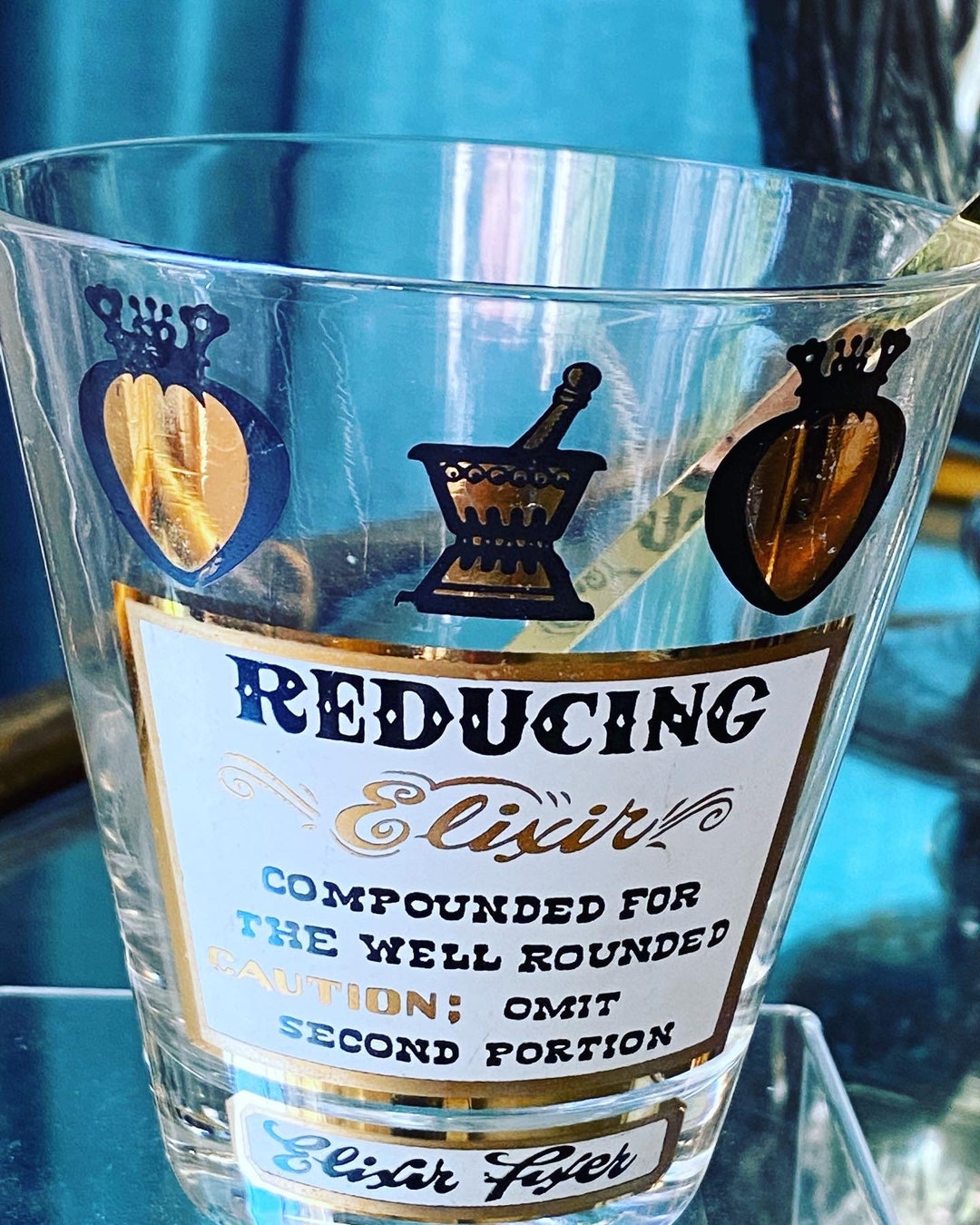 Reducing Elixir- Fixer Elixir Glass in Double Old Fashion Size - Etsy