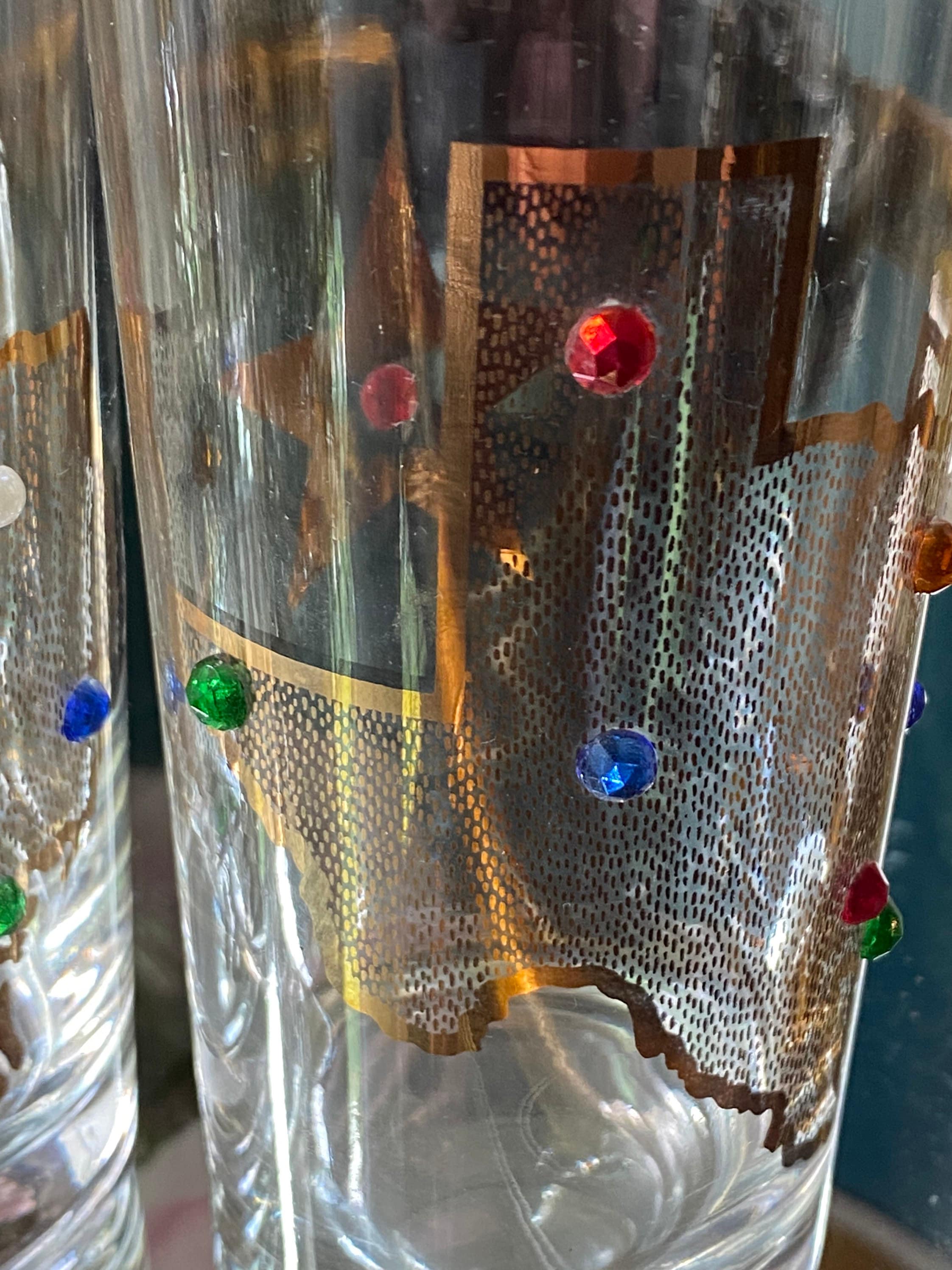 Vintage Jeweled Texas Barware/glasses - Etsy