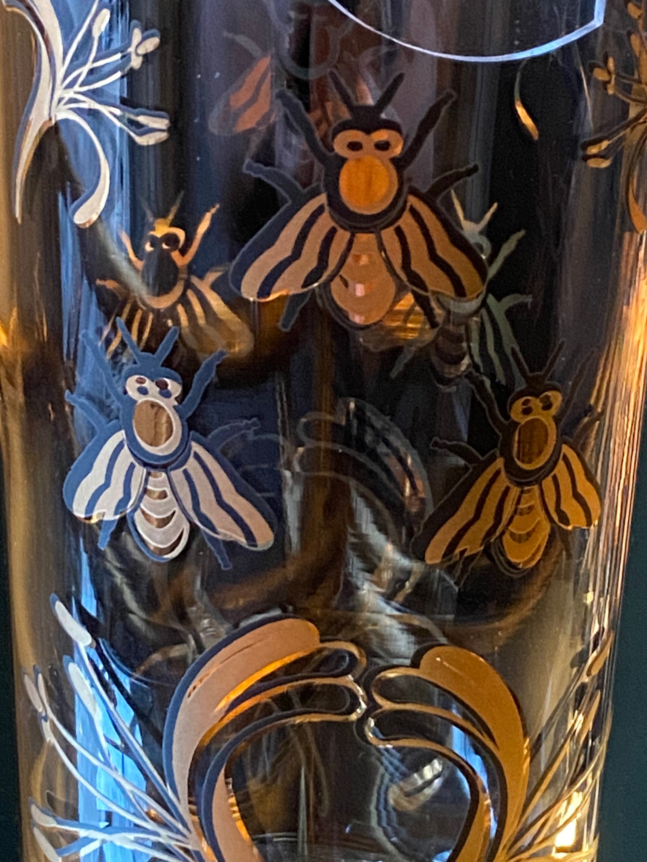 Sweet Bumblebee Glasses From S. White, Set of Four - Etsy