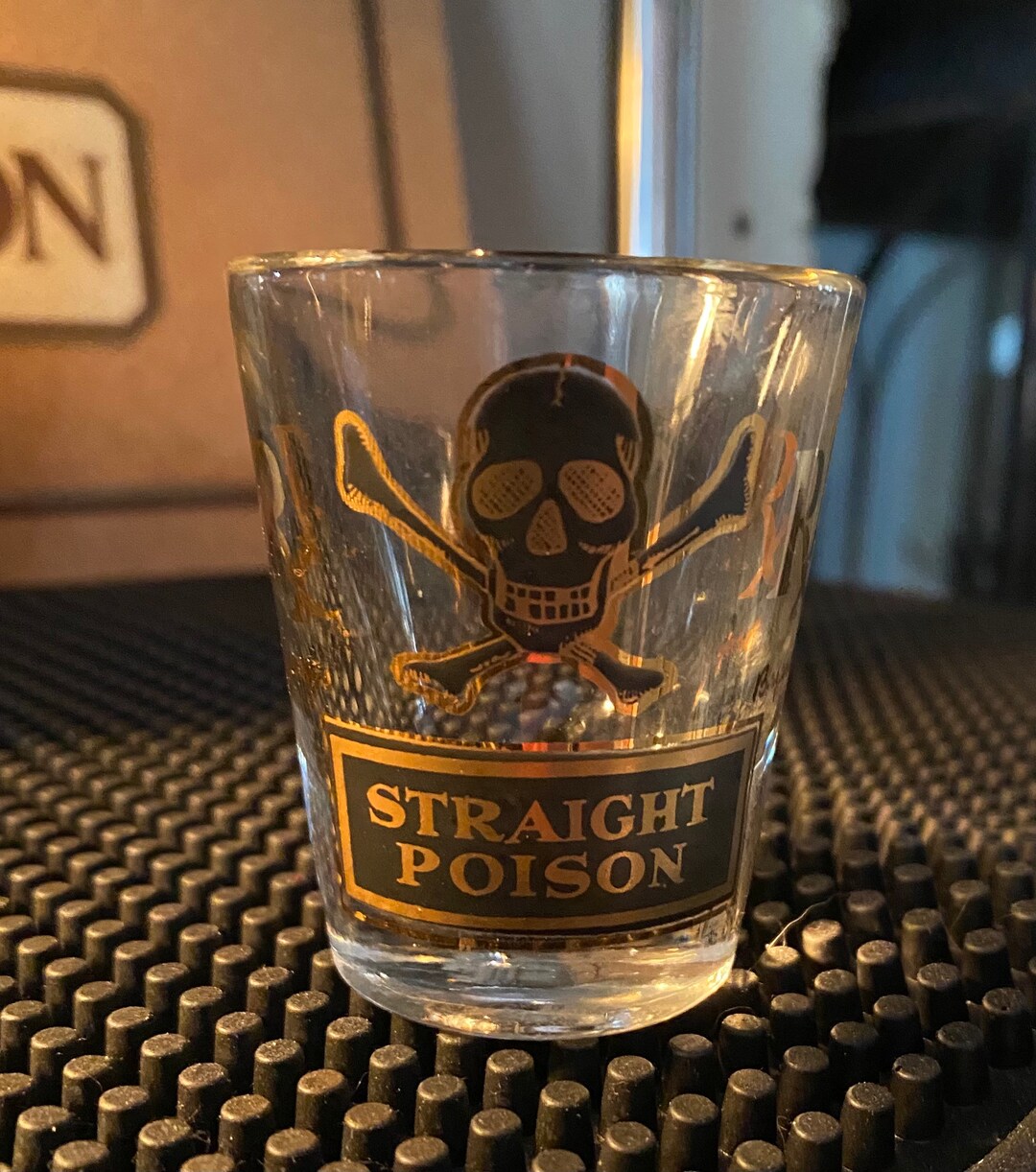 HTF Briard Name Your Poison Straight Poison Shot Glass - Etsy