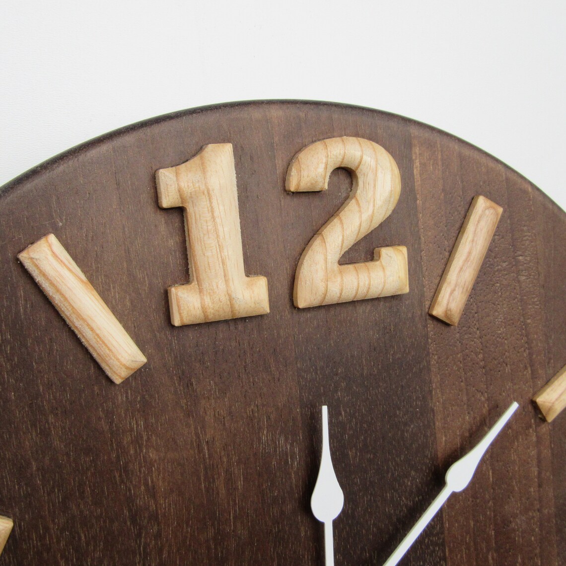Wooden Wall Clock, Classic Wood Clock, Solid Wood. Natural Wood - Etsy