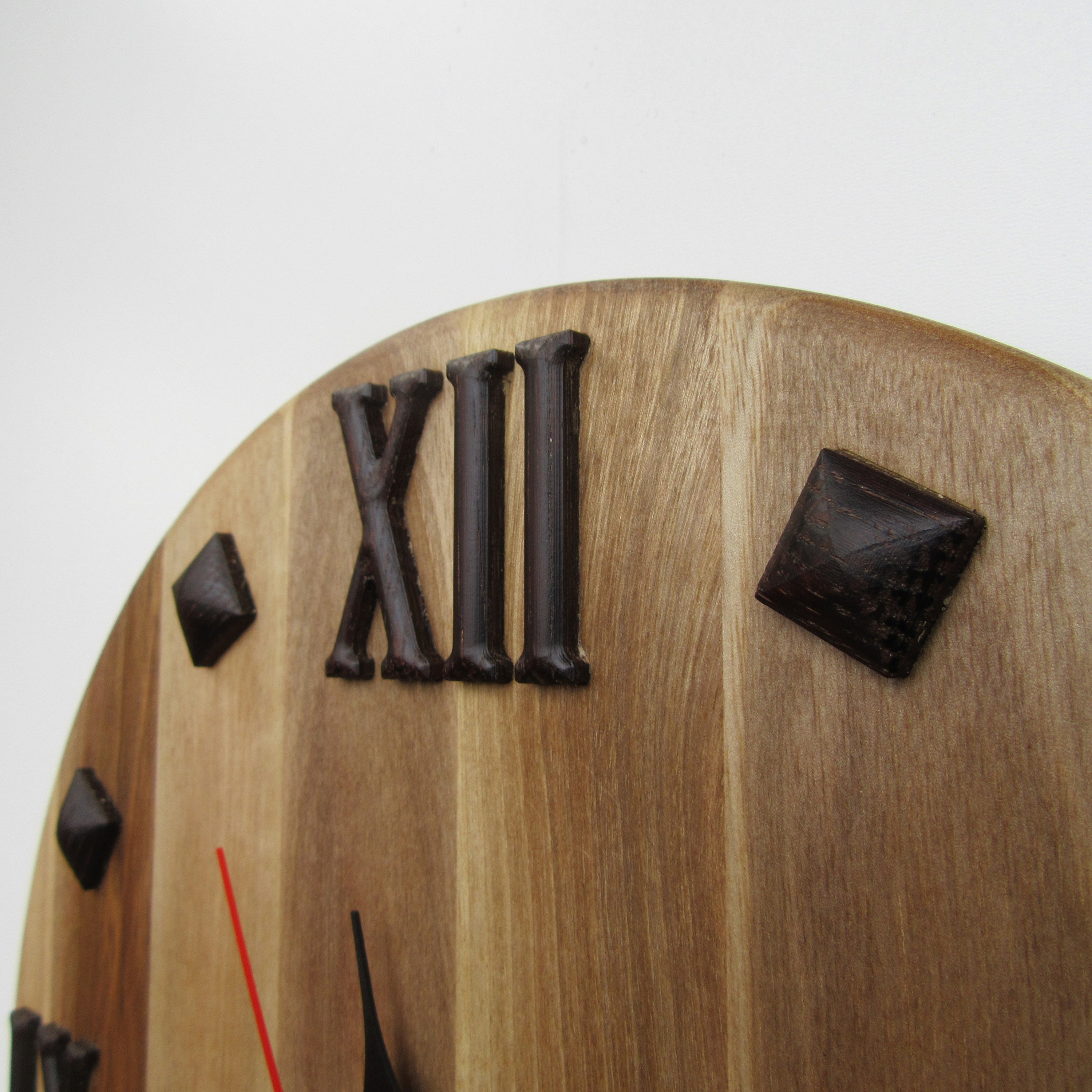 Wooden Wall Clock, Solid Wood. Natural Wood - Etsy