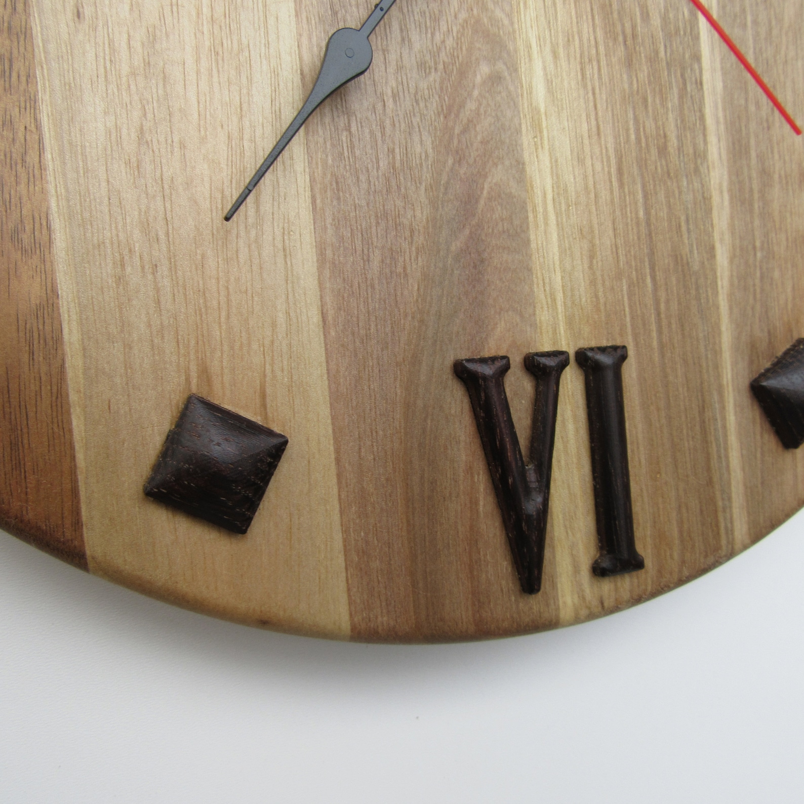 Wooden Wall Clock, Solid Wood. Natural Wood - Etsy