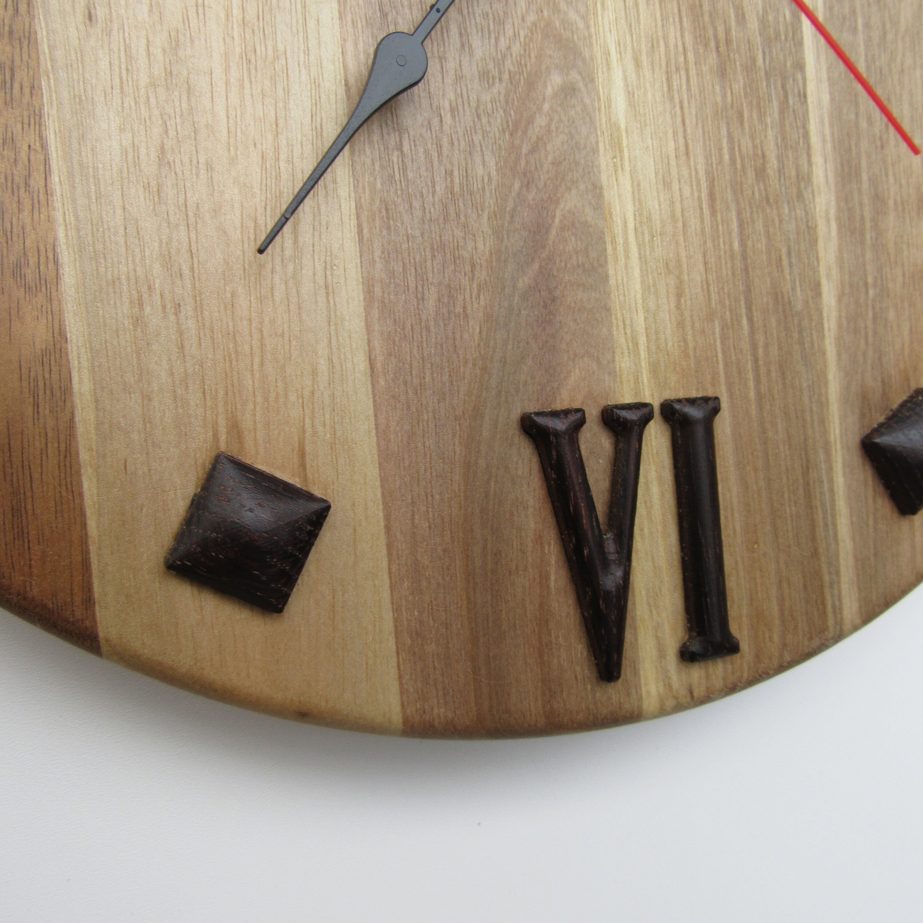 Wooden Wall Clock, Solid Wood. Natural Wood - Etsy
