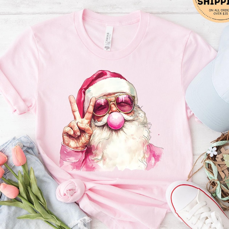 Pink Santa - Etsy