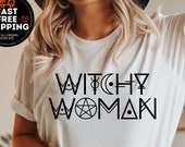 Witchy Woman Shirt Witchy Clothing Gothic Shirt Halloween - Etsy