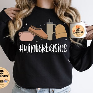 Winter Basics Boojee Sweatshirt, Womens Christmas Sweatshirt, Holiday ...