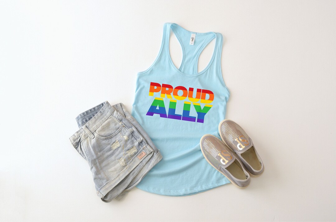 Proud Ally Shirt, LGBT Pride Month, LGBT Support, Love Wins, Rainbow ...