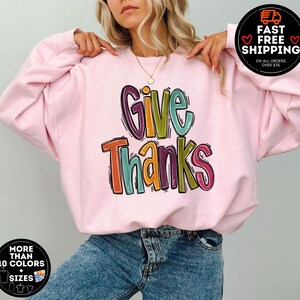 Retro Thanksgiving Sweatshirt, Thanksgiving Shirt Women, Fall Sweater ...