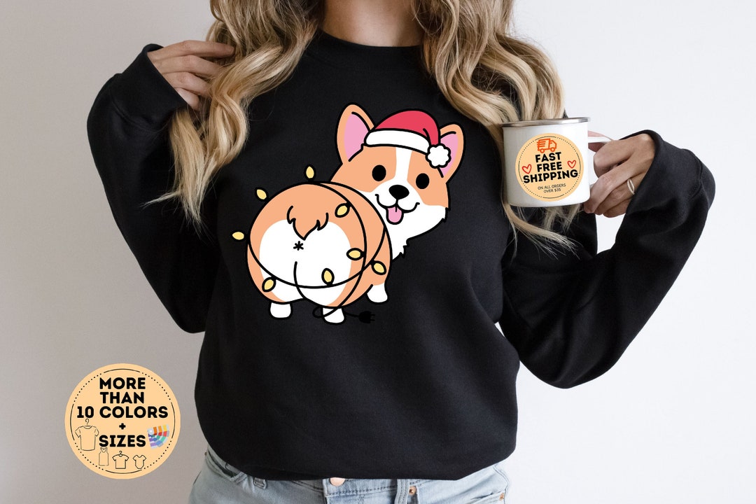 Christmas Corgi Sweatshirt, Cute Christmas Sweater, Corgi Mom Shirt ...