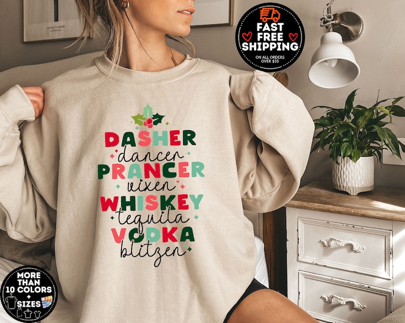 Dasher Dancer Prancer Vixen Moscato Vodka Tequila Blitzen - Etsy