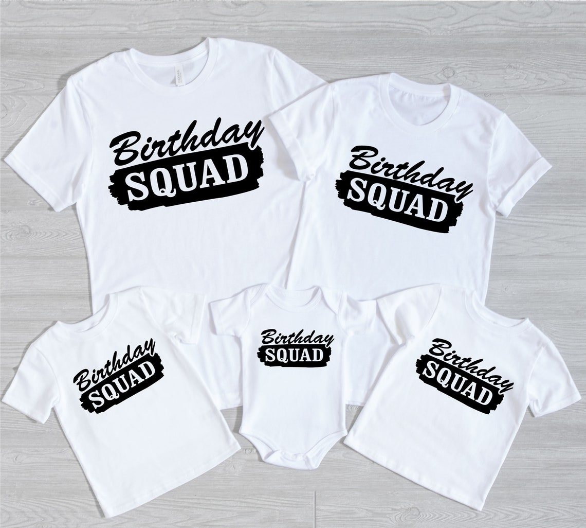 Birthday Squad Shirt Birthday Family Tee Birthday Gift - Etsy UK