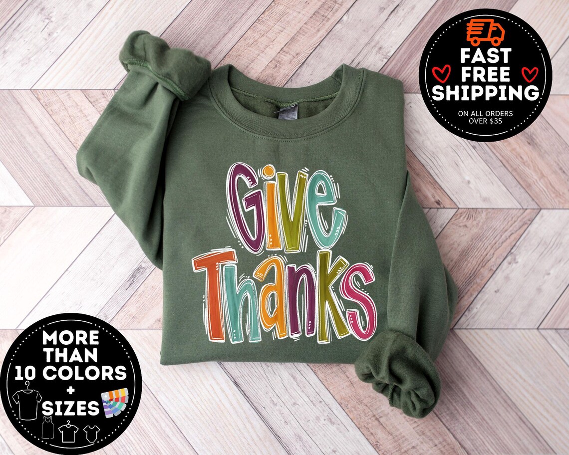 Retro Thanksgiving Sweatshirt, Thanksgiving Shirt Women, Fall Sweater ...