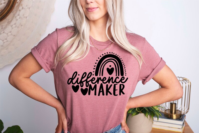 Difference Maker Tee, Positive Vibe Shirt, Vsco Shirt, Motivational Tee ...