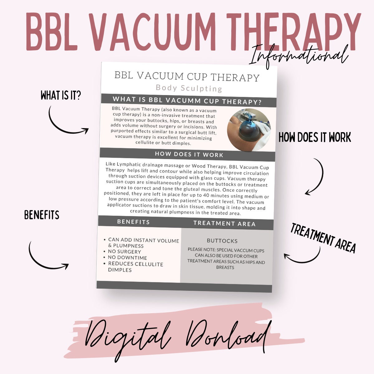 BBL, Vacuum Therapy, Butt Lift Body Contouring, Printable,maderoterapia ...