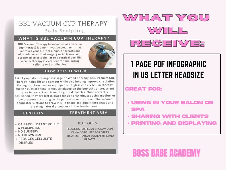 BBL, Vacuum Therapy, Butt Lift Body Contouring, Printable,maderoterapia ...