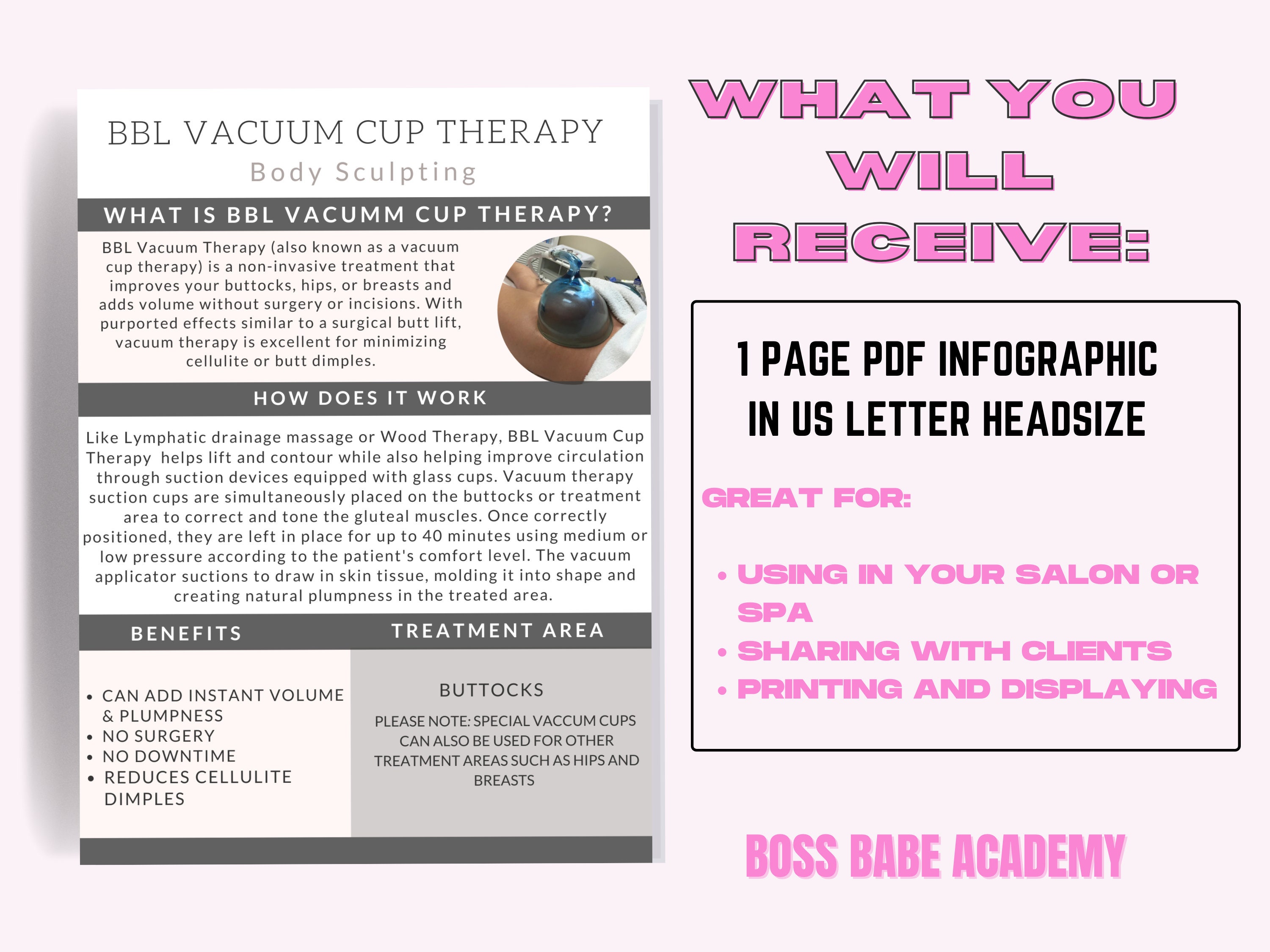 BBL, Vacuum Therapy, Butt Lift Body Contouring, Printable,maderoterapia ...