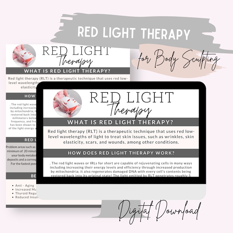 Red Light Therapy, Non Invasive, Body Sculpting Printable, Body ...