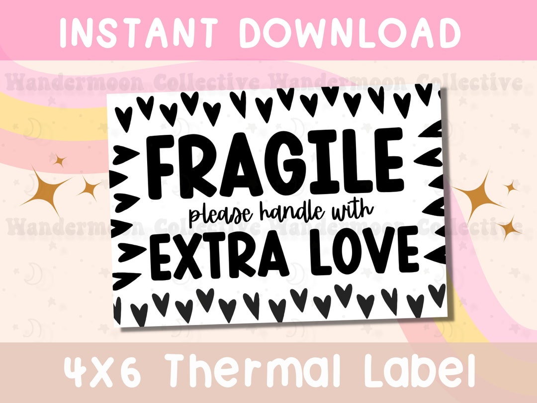 Fragile Label, Thermal Label, Small Business Sticker, Thermal Label ...
