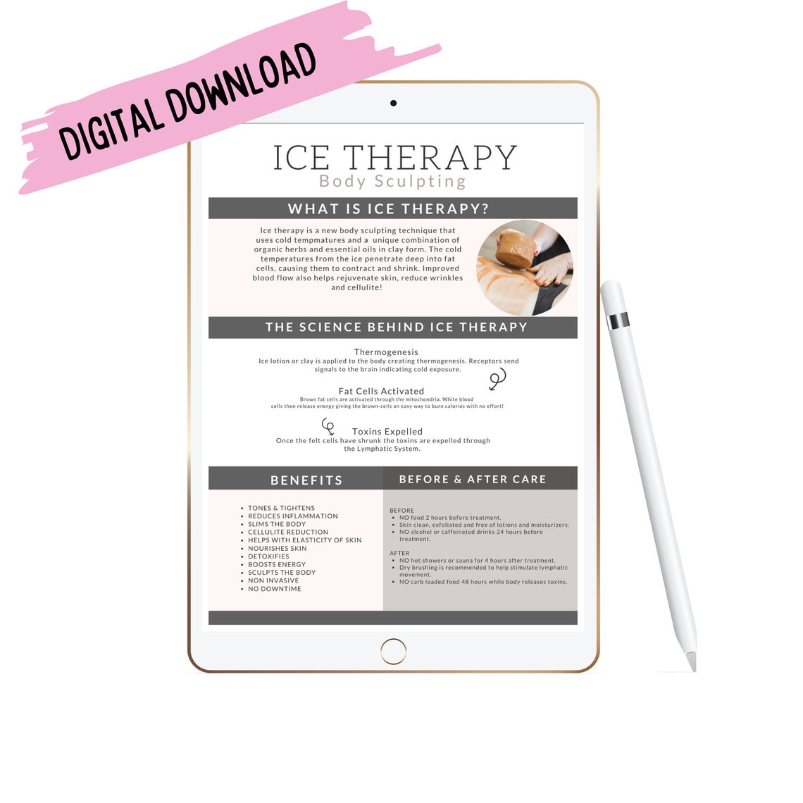 Body Sculpting Printable, Body Contouring, Body Shaping, Ice Sculpting ...