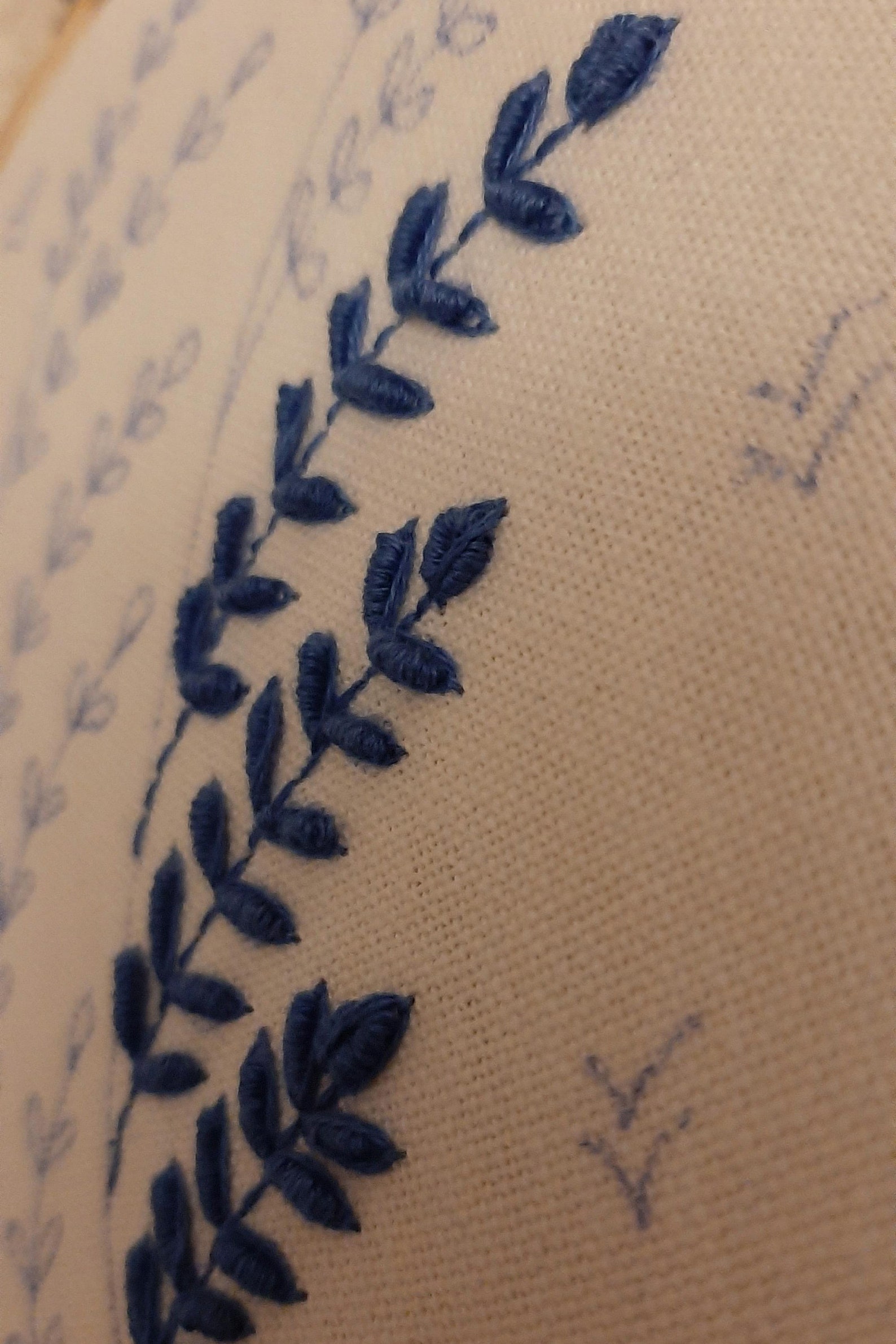 Indigo Leaves Hand Embroidery Kit, Beginner DIY (PDF Pattern) - Etsy