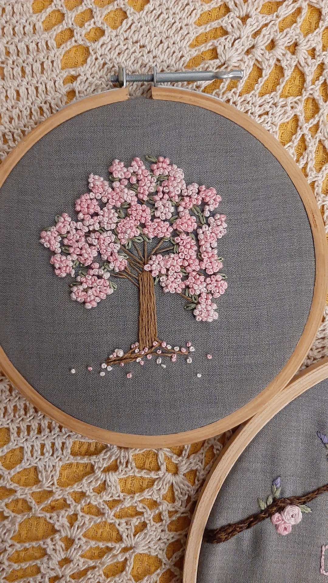 Cherry Blossom KIT DIY Embroidery Kit Video Tutorial, PDF Pattern ...