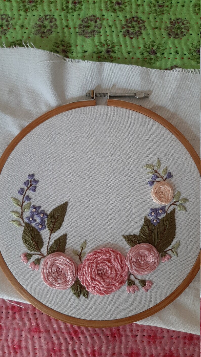 Rose Embroidery Kit Brazilian Embroidery File With Pattern | Etsy