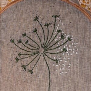 Kit PDF Kit Dandelion Embroidery Pattern, Digital Download Stitch Guide ...