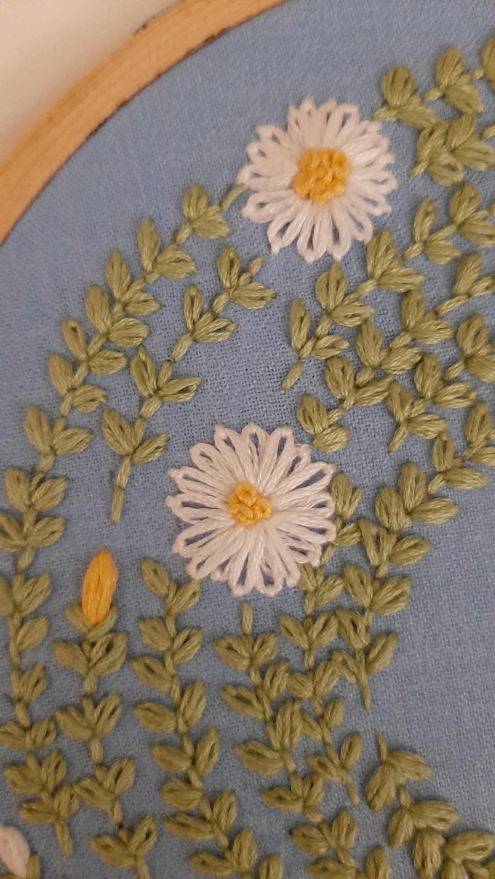 Daisy Embroidery Kit Floral Lazy Daisy Embroidery Pattern - Etsy